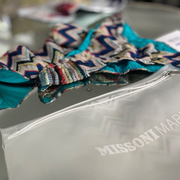 Missoni | Swim | Missoni Mare Woman Mare Crochetknit Bikini Light Bluegeensilver Size 42 | Poshmark